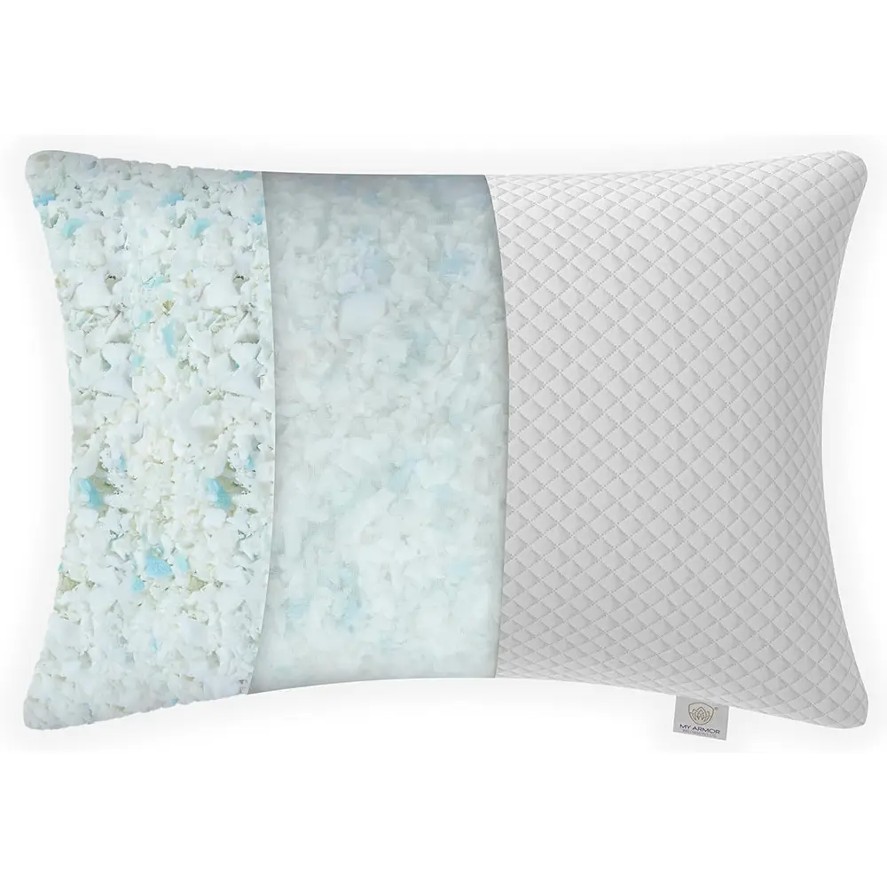 Adjustable Shredded Memory Foam Pillow with Extra Filling – MY ARMOR